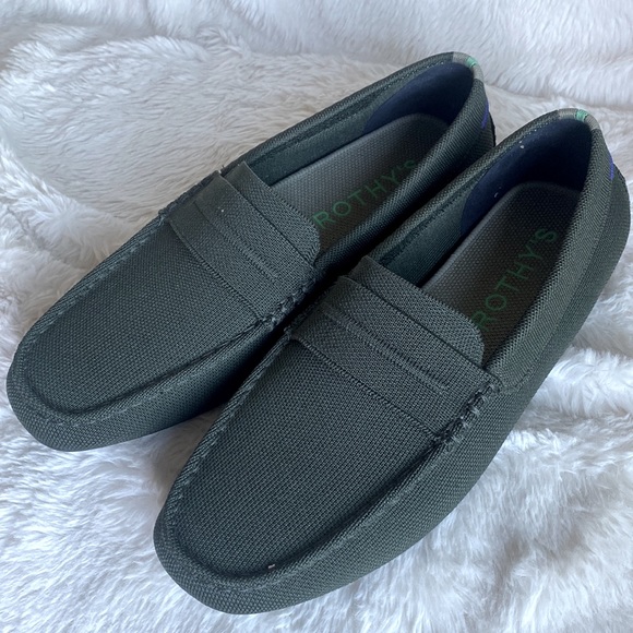 Rothy's | Shoes | Rothys The Drivers Green Mens Loafers Slip Ons Shoes ...